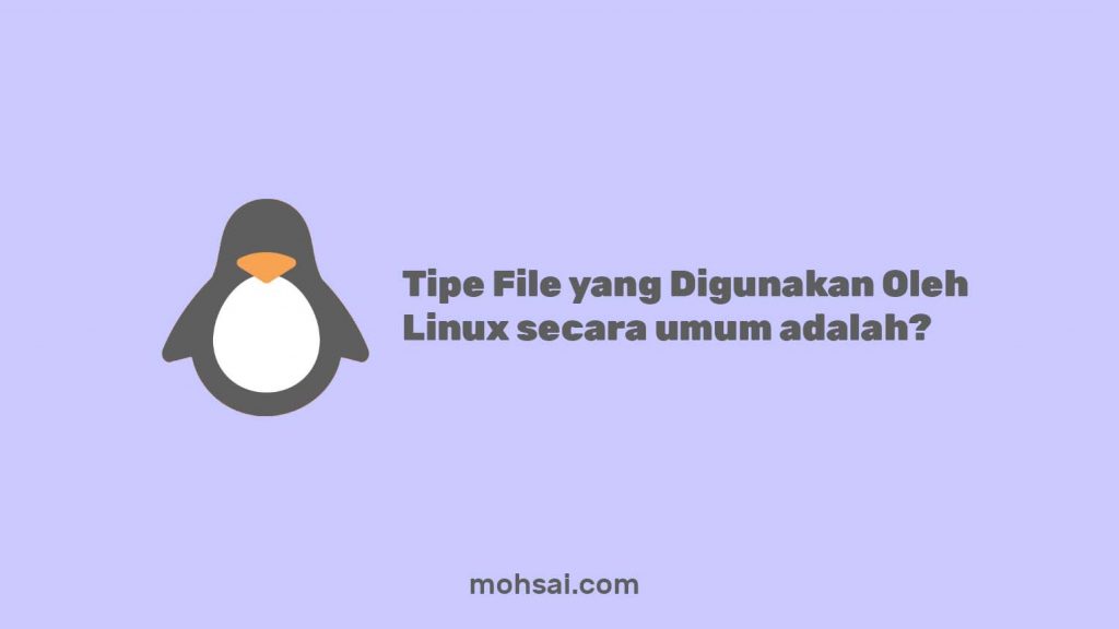 Tipe File yang Digunakan Oleh Linux secara umum adalah?